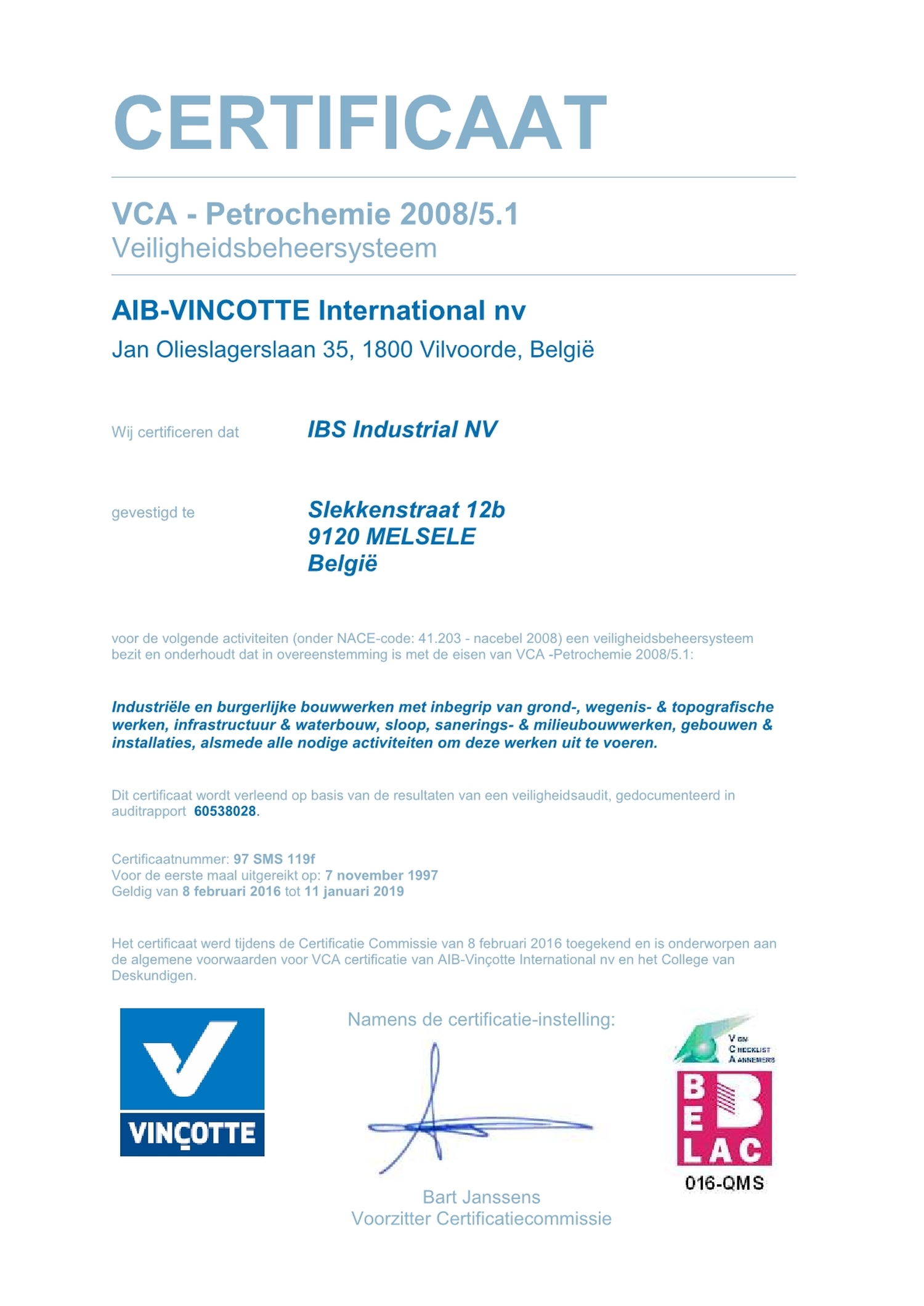 VCA P-behaald! | IBS Bouw | Bouwbedrijf